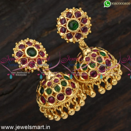 Awe Inspiring Traditional Jhumkas Online Kal Jimikki Push Light Weight J24873