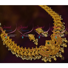 NL12234 Peacock Design Temple Pendant South Indian Jewellery One Gram ...